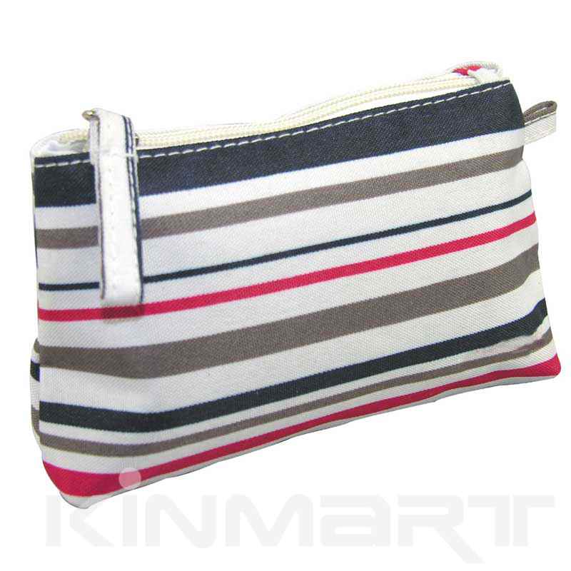 Custom Monogram Stripe Cosmetic Bag:KM6598LK.002 @ Kinmart
